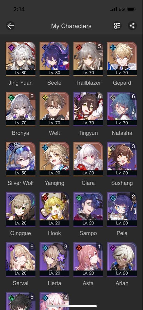 honkai star rail E2 Bronya and all 3limited character 12 5stars stacked ...
