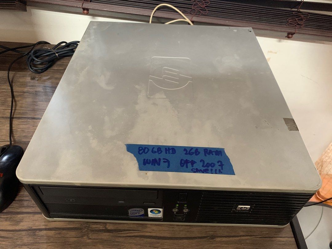 HP Computer Complete Set Core2Duo Windows 7 Office 2007, Computers ...