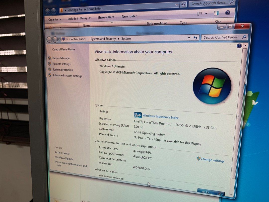HP Computer Complete Set Core2Duo Windows 7 Office 2007, Computers ...