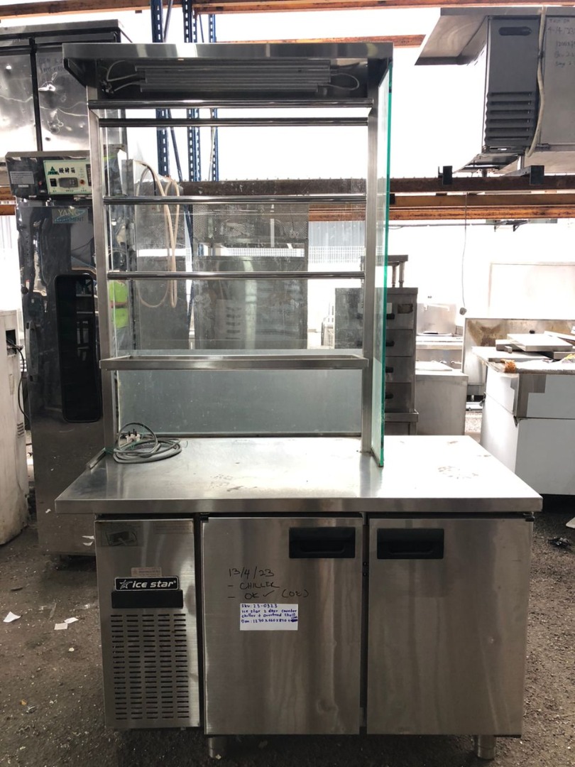 Ice Star 2 door Counter Chiller c/w Overhead Shelf, TV & Home ...