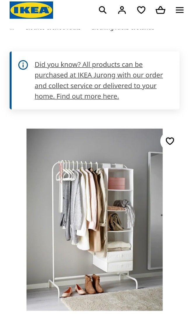 Ikea clothes rack, Furniture & Home Living, Furniture, Shelves ...