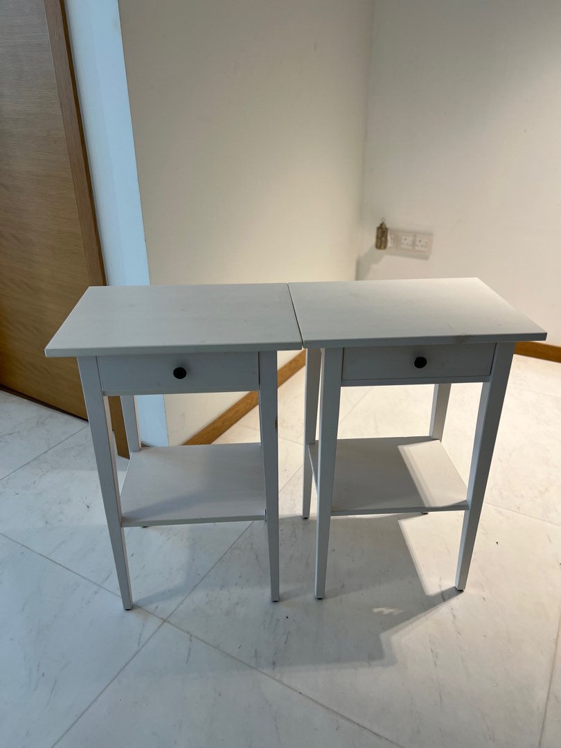 IKEA HEMNES bedside table, Furniture & Home Living, Furniture, Tables ...