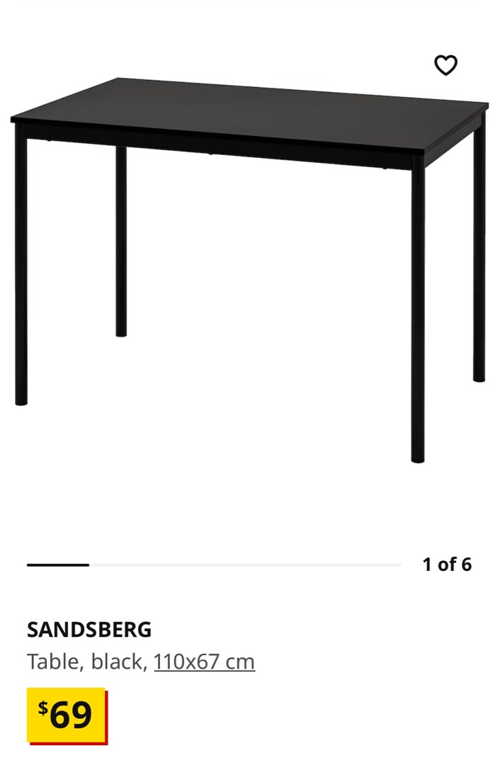 IKEA SANDSBERG Table, Furniture & Home Living, Furniture, Tables & Sets ...