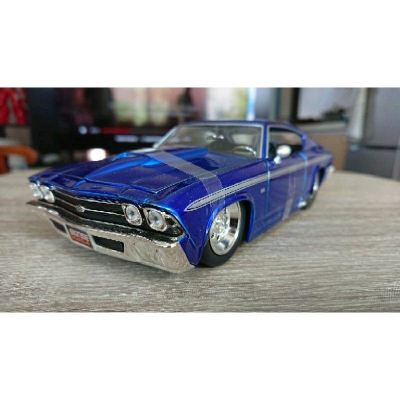 Jada 1:24 Scale 1969 Chevy Chevelle SS Candy blue, Hobbies & Toys, Toys ...