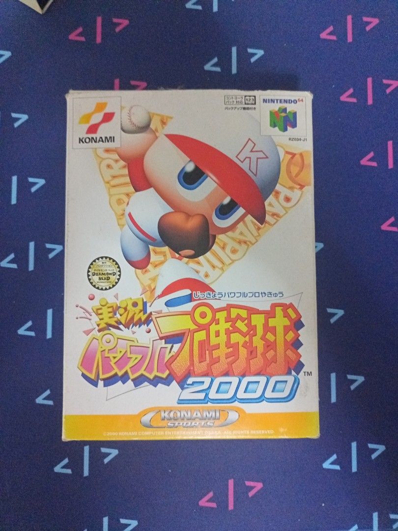 Jikkyou Powerful Pro Yakyuu 2000 Boxed, Video Gaming, Video Games ...