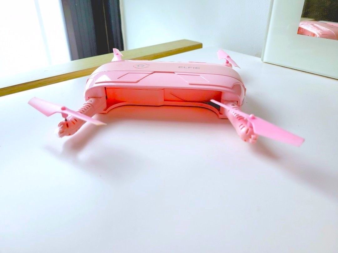 JJRC H37 Elfie Drone pink, Photography, Drones on Carousell