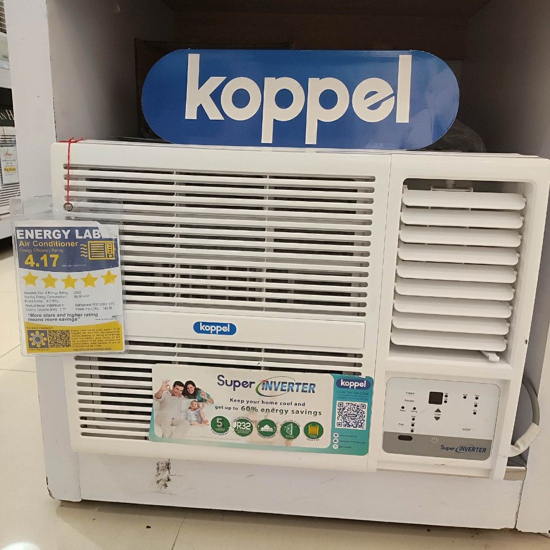 KOPPEL WINDOW TYPE AIRCON SUPER INVERTER, TV & Home Appliances, Air ...