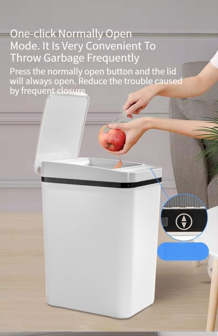 LED Smart Trash Can AUTO-sensor Dustbin/ Intelligent Sensor/ hands-free ...