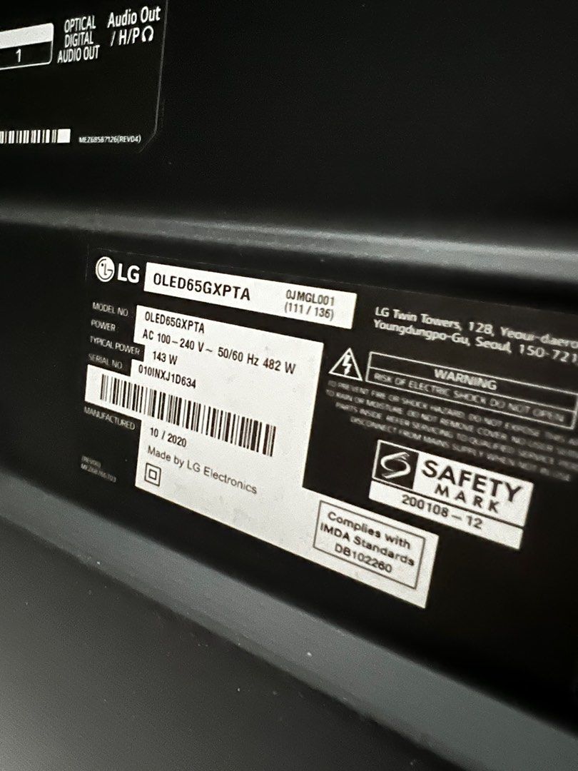 LG OLED TV Cracked screen, TV & Home Appliances, TV & Entertainment, TV ...