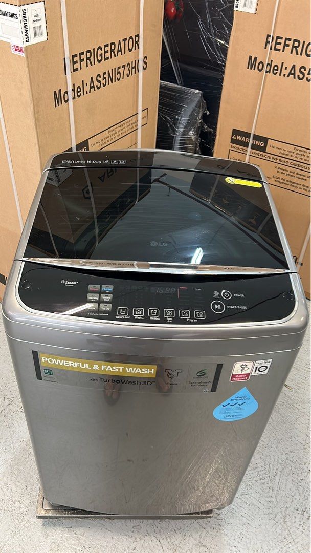 LG Turbowash3D Washing Machine 16Kg TH2516SSAV, TV & Home Appliances, Washing Machines and ...