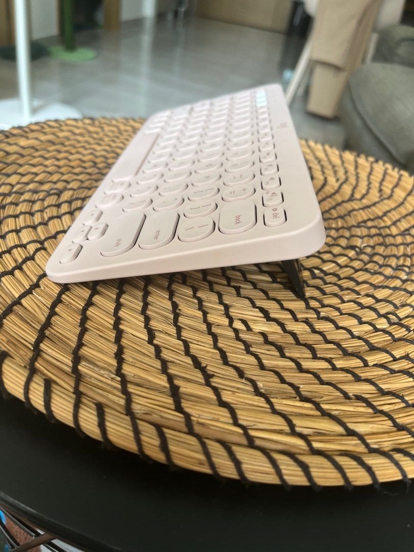 Logitech pink wireless keyboard, Computers & Tech, Parts & Accessories ...