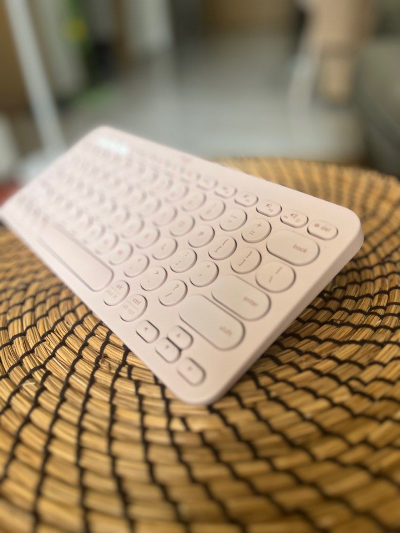 Logitech pink wireless keyboard, Computers & Tech, Parts & Accessories ...