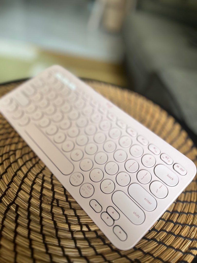 Logitech pink wireless keyboard, Computers & Tech, Parts & Accessories ...