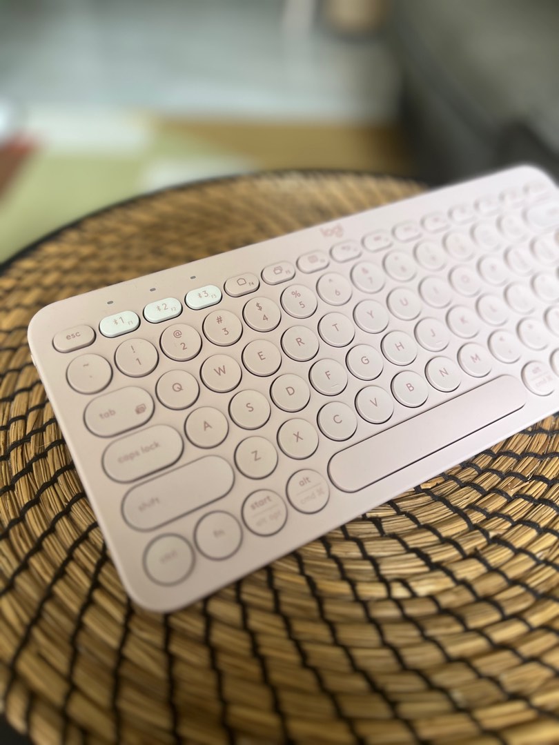 Logitech pink wireless keyboard, Computers & Tech, Parts & Accessories ...