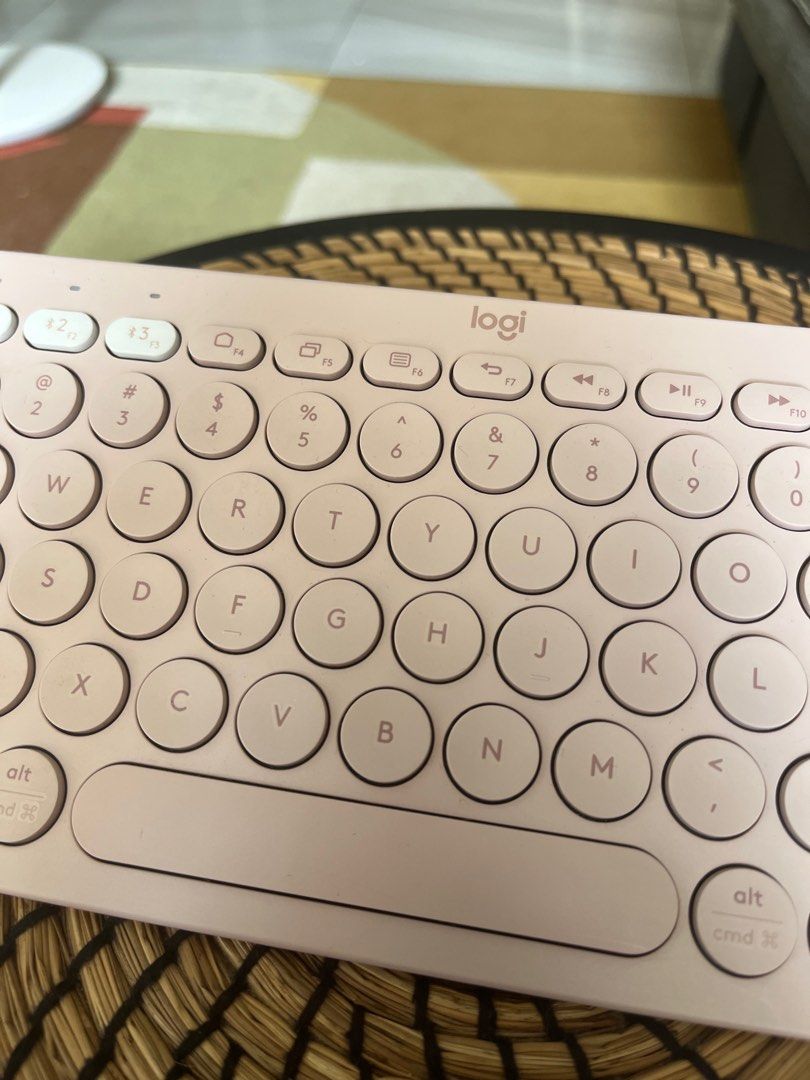 Logitech pink wireless keyboard, Computers & Tech, Parts & Accessories ...