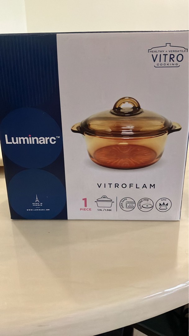 Luminarc Vitroflam 1.5L Pot, Furniture & Home Living, Kitchenware ...
