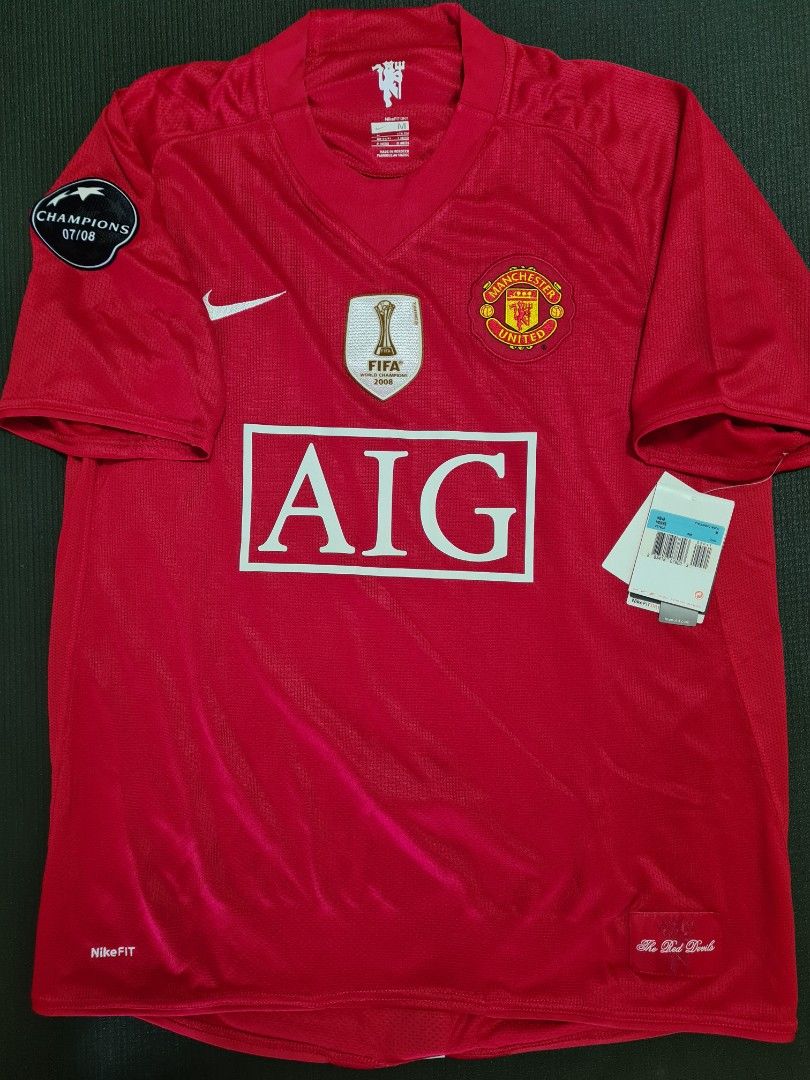 MANCHESTER UNITED 2008 AUTHENTIC UCL CHAMPIONS, Men's Fashion ...