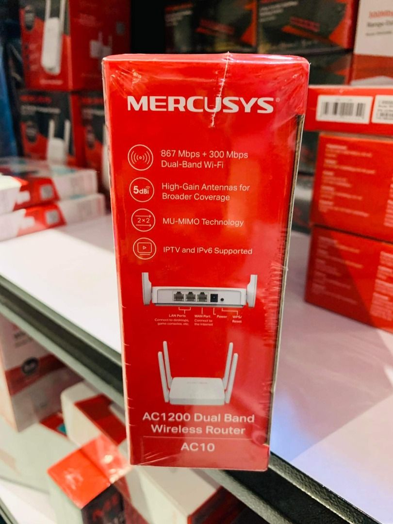 Mercusys AC10 AC1200 Wireless WiFi Dual Band Router, Computers & Tech ...