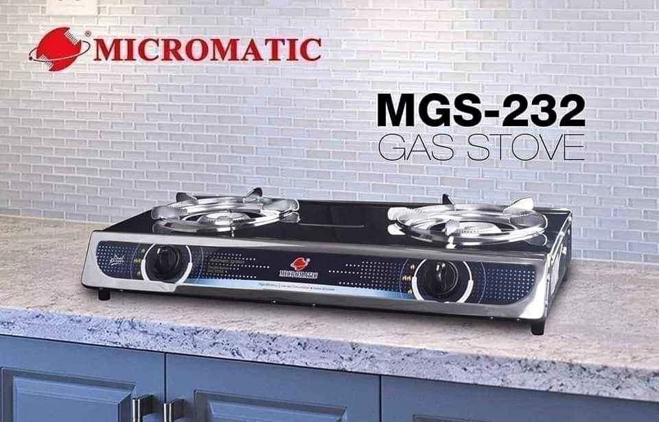 Micromatic MGS-232 Double Burner Gas Stove with Regulator, TV & Home ...