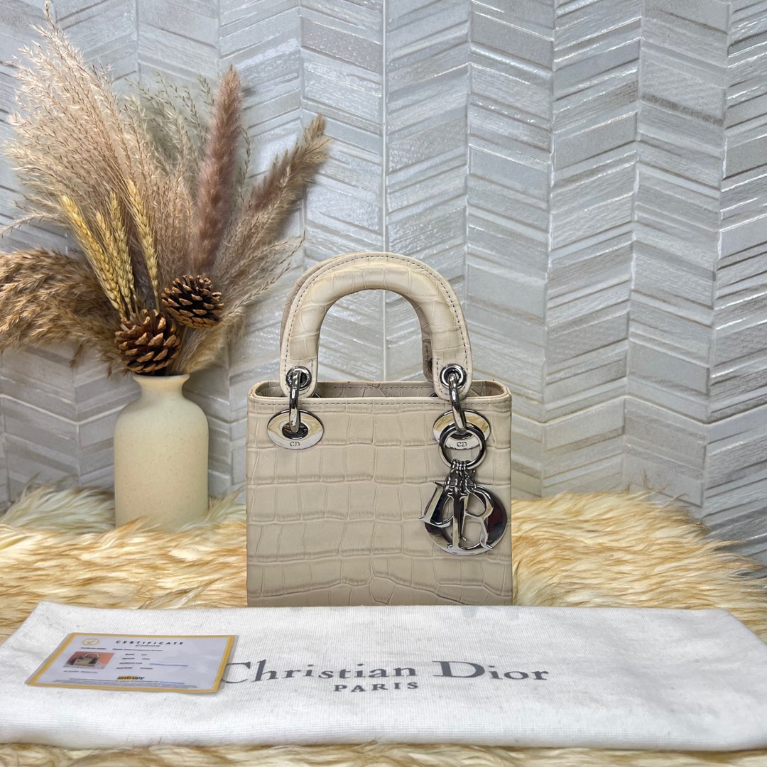 Mini Lady Dior in Exotic Cros Skin Leather, Luxury, Bags & Wallets on ...