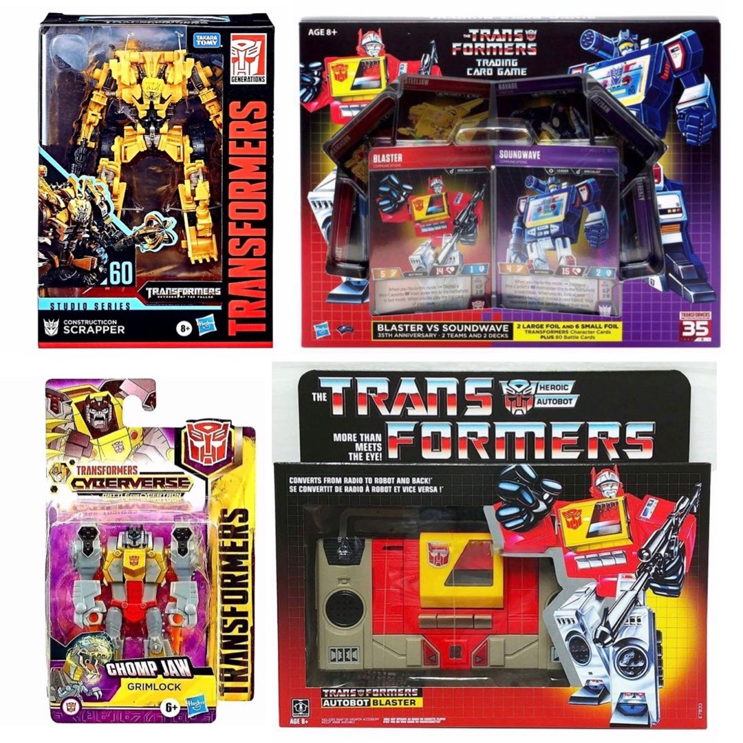 MISB Authentic Transformers Grimlock, TCG Blaster Vs Soundwave 35th ...