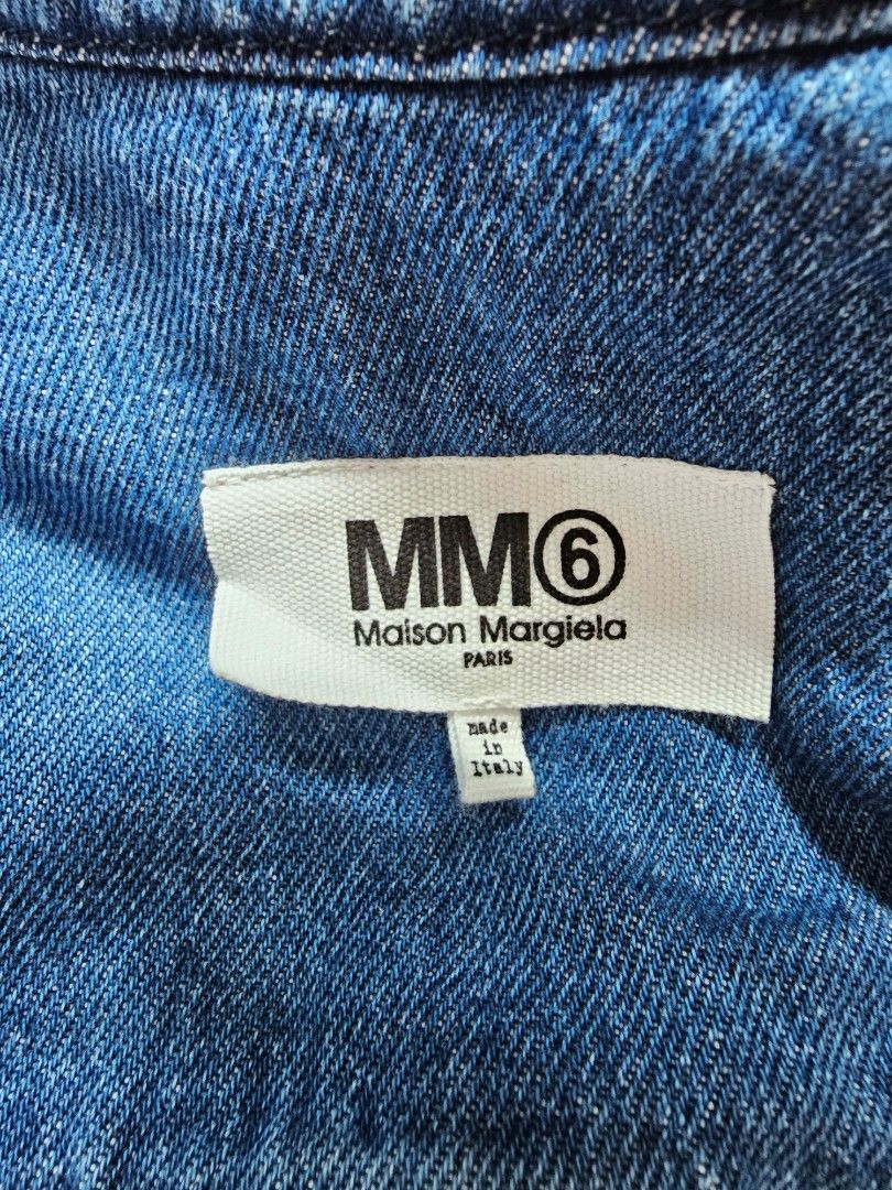 MM6 Maison Margiela Denim Long Jacket Cardigan Trench Coat Button Down ...