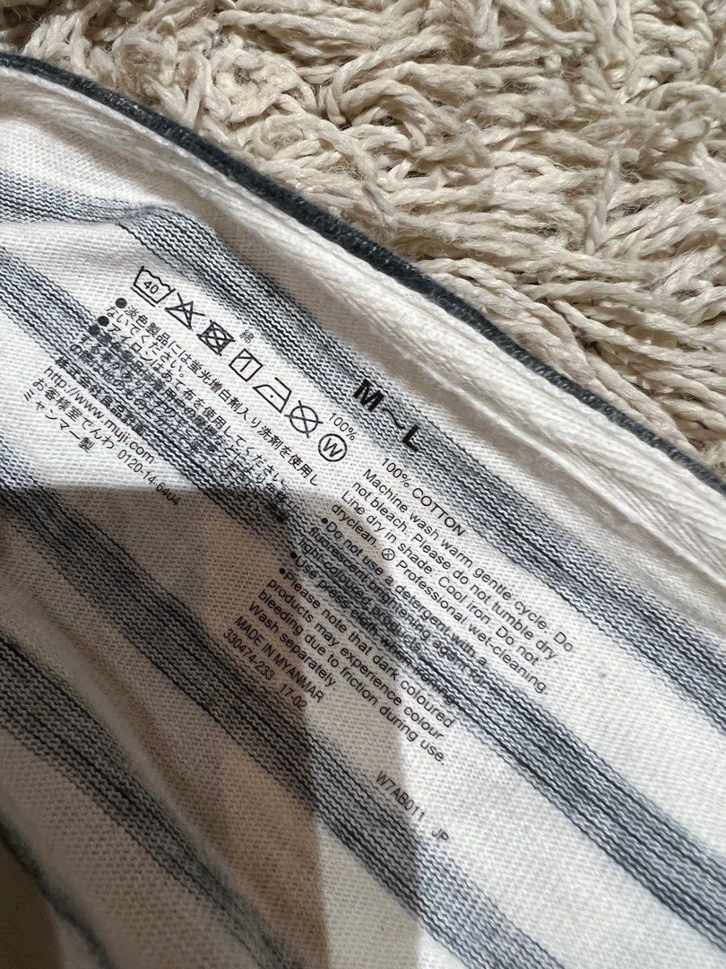 MUJI cotton jersey boat neck top on Carousell