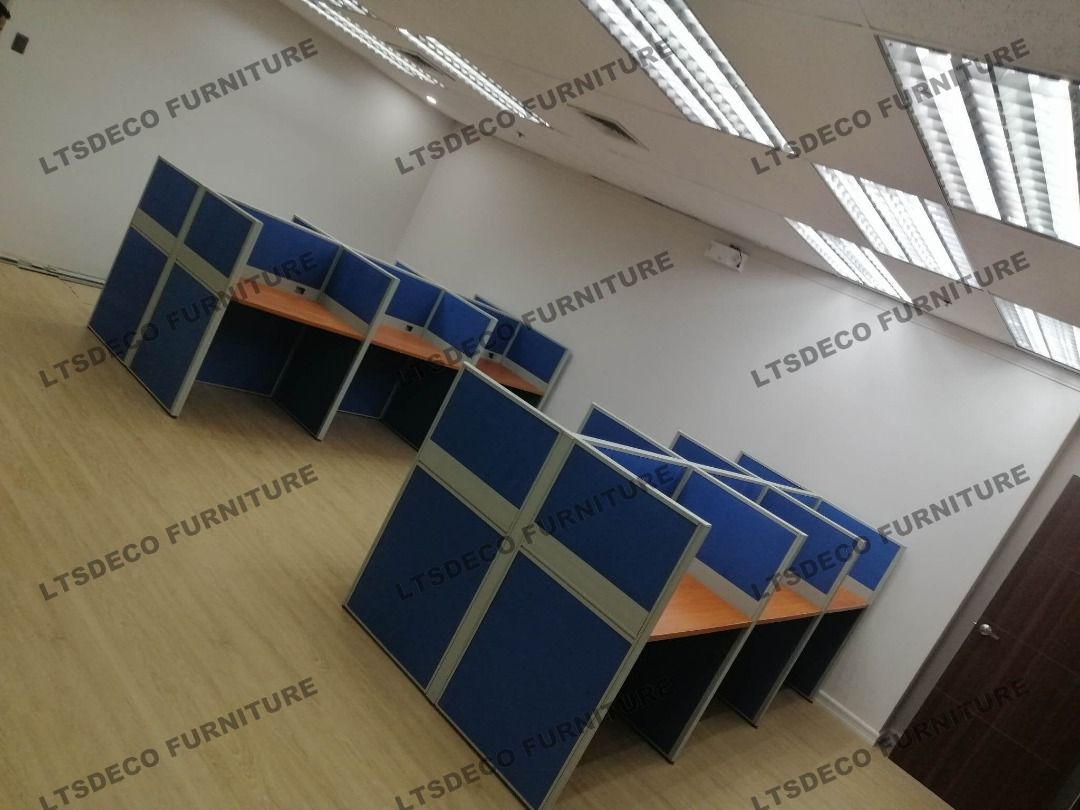 office partition full fabric cubicle tables / bpo modular furnitures ...