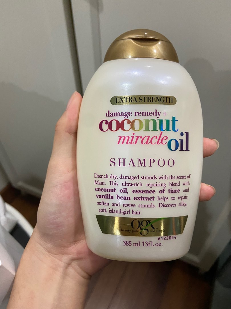 OGX Shampoo Coconut Miracle Oil, Beauty & Personal Care, Hair on Carousell