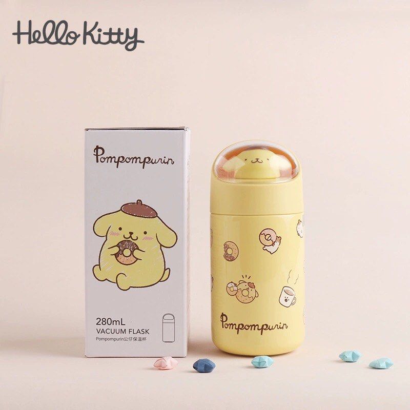 Original Sanrio Hello Kitty My Melody Cinnamoroll Pompompurin Thermos Flask Water Bottle ...