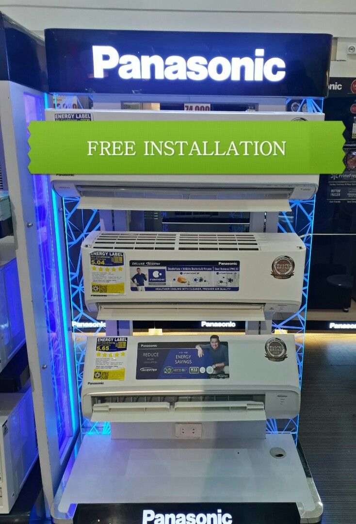 Panasonic Inverter Split Type Aircon with Free Installation, TV & Home ...