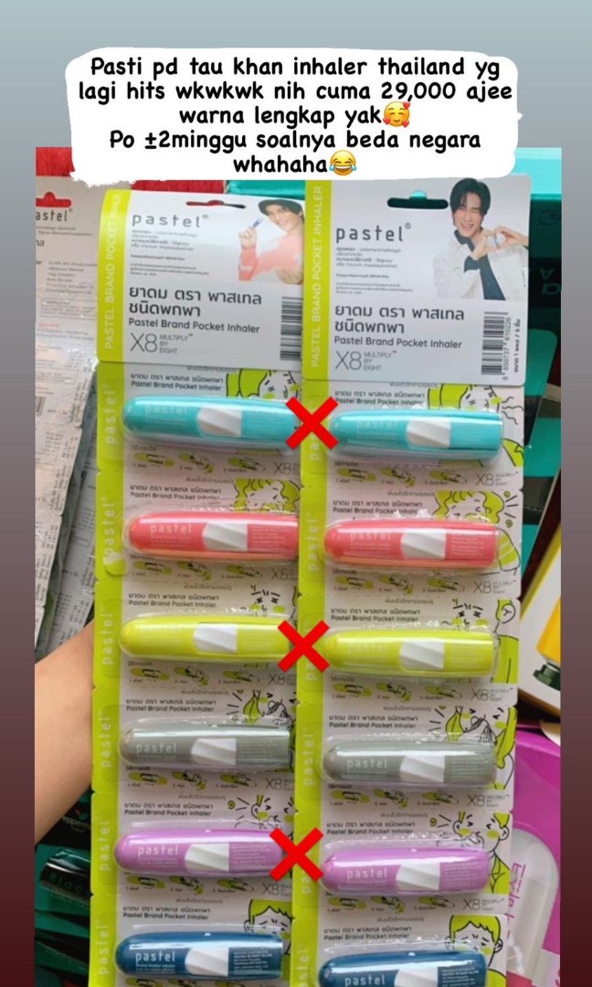 Pastel brand pocket inhaler thailand, Kesehatan & Kecantikan, Kulit ...