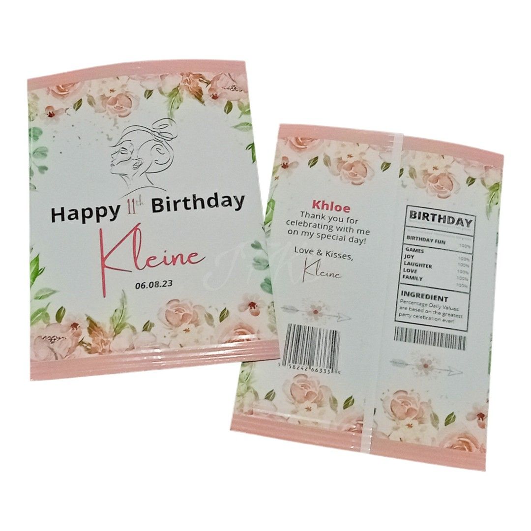 Personalized chip bag / loot ba / goodie bag, Hobbies & Toys ...