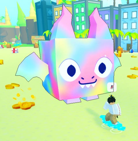 PET SIMULATOR X TITANIC TIEDYE DRAGON, Video Gaming, Gaming Accessories ...