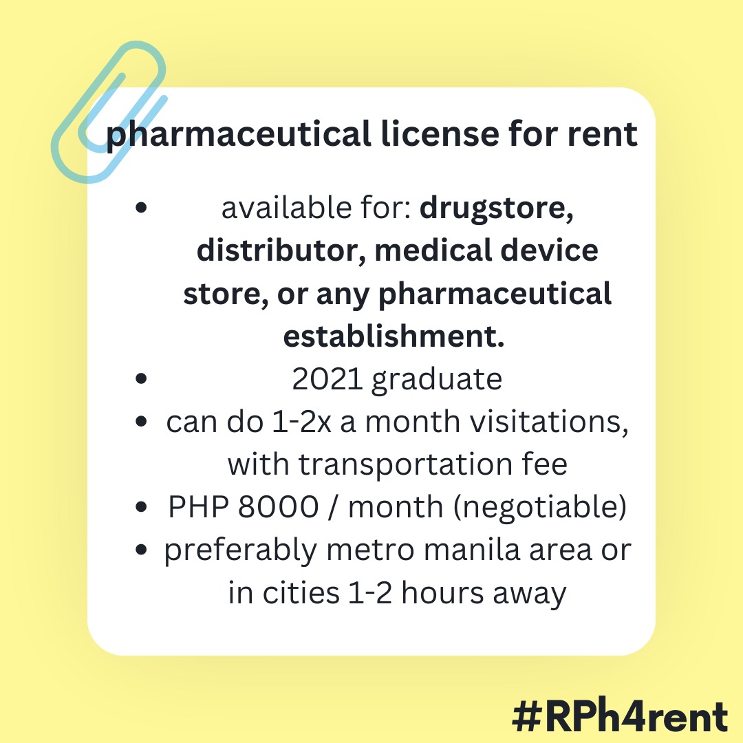 Pharmaceutical License for Rent, Business Services, Others on Carousell