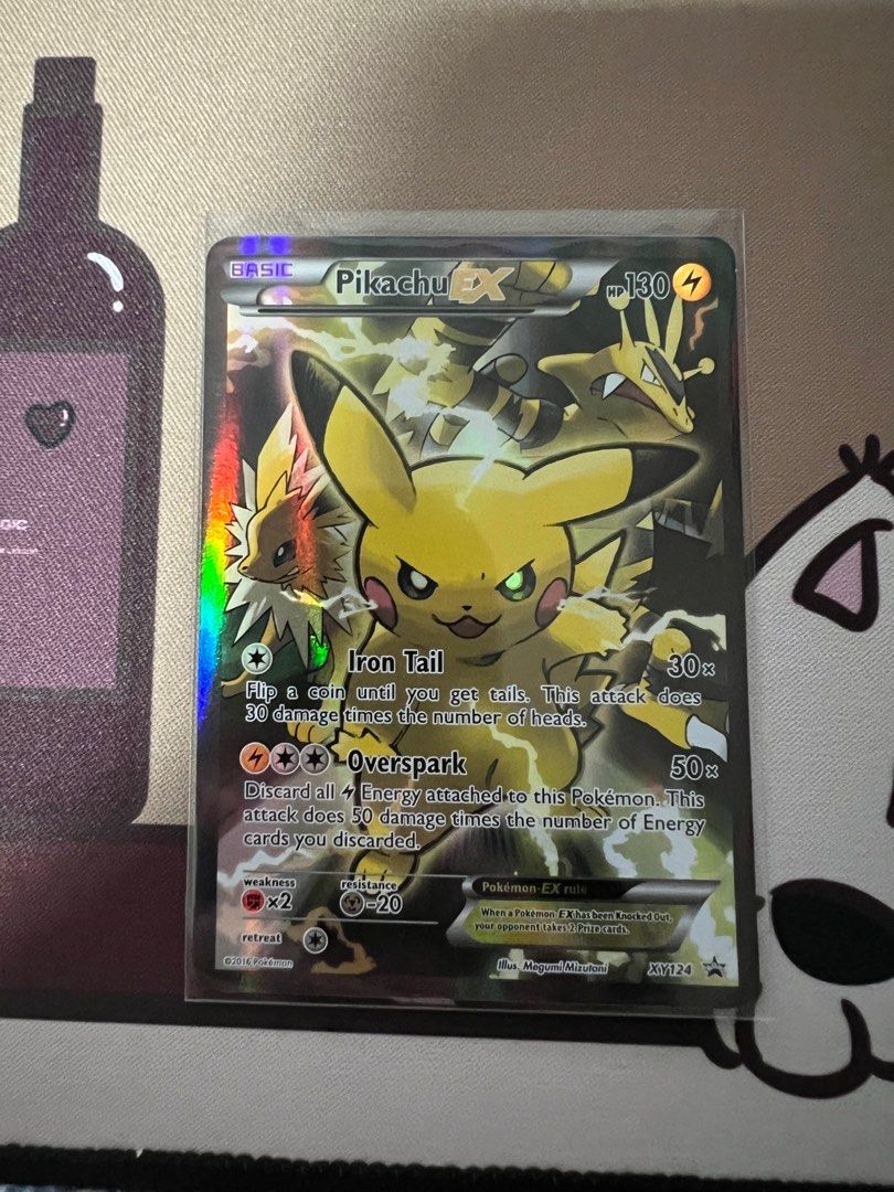 Pokemon Pikachu EX XY124, Hobbies & Toys, Toys & Games on Carousell