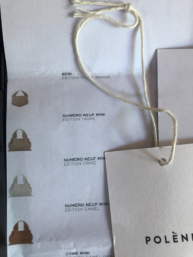 POLENE BAG TAG PRICE TAG LABEL TAG BOOKLET CARD KARTU OTENTIK TAS ...