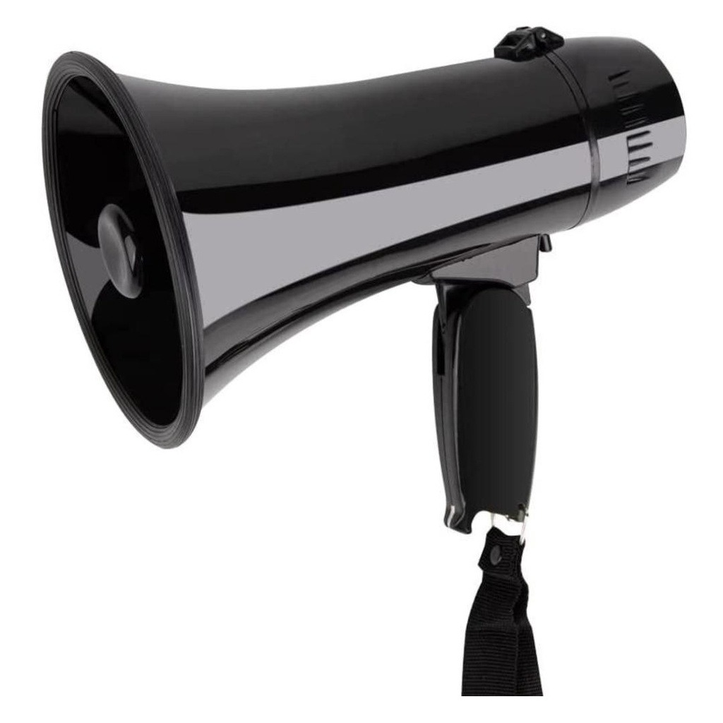 Portable Megaphone Bullhorn 20 Watt Power Megaphone Speaker Voice and ...
