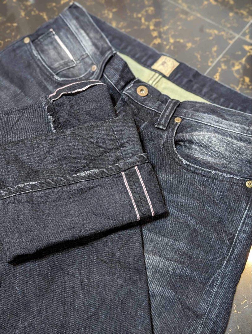 PRPS One Year Wash Selvedge Jeans In Acid Black Colorway on Carousell