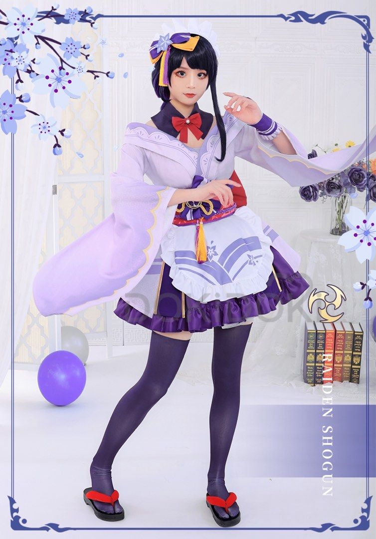 URGENT WTS Raiden maid cosplay genshin impact dokidoki, Hobbies & Toys ...