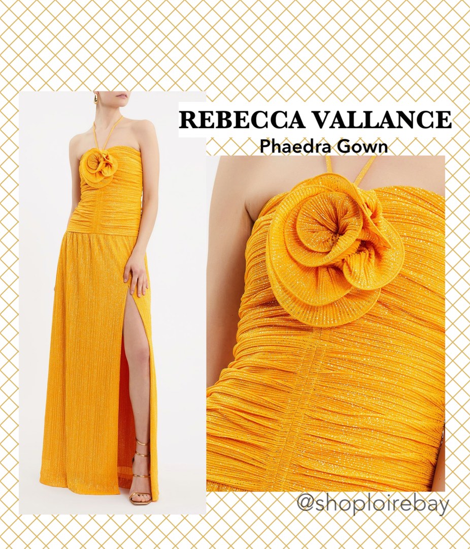 REBECCA VALLANCE Phaedra yellow maxi dress evening gown , Women's ...