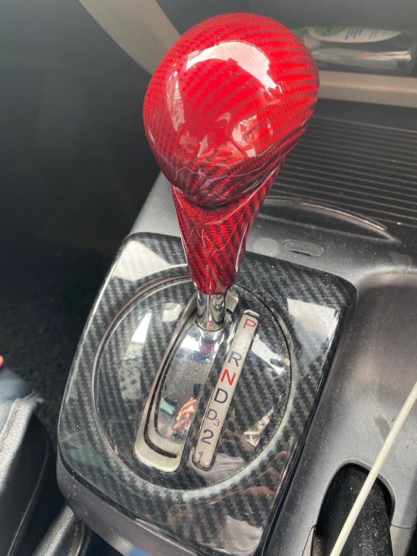 RED CF Gear Knob, Car Accessories, Accessories on Carousell