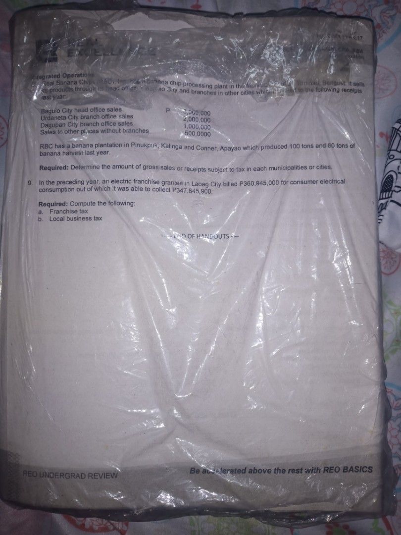 REO Accountancy Basics Undergrad Review Handouts (Hardcopy), Hobbies ...