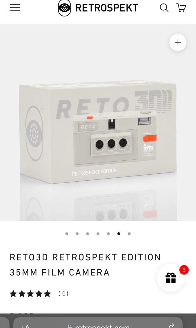 Reto 3D Retrospekt Limited Edition 35m Film Camera (resusable ...