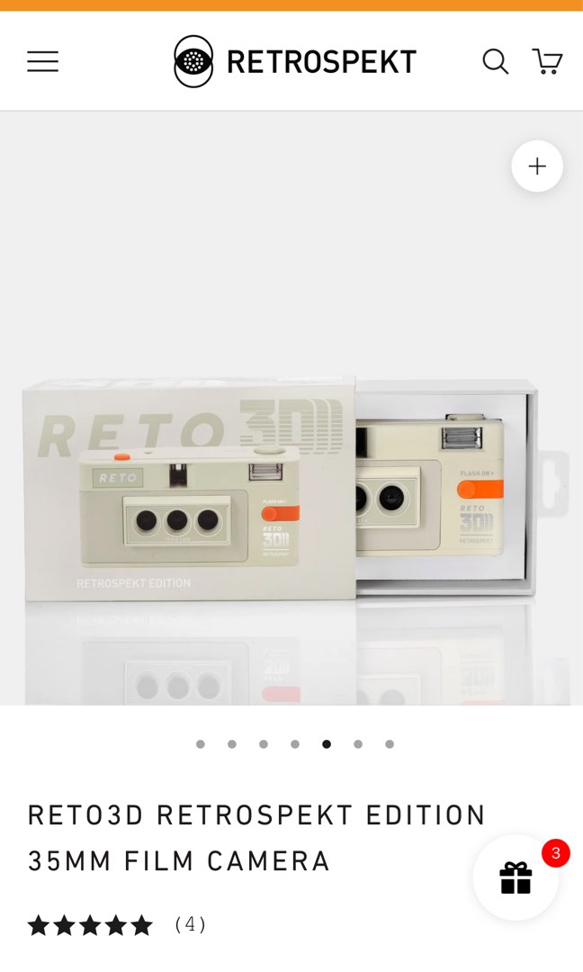 Reto 3D Retrospekt Limited Edition 35m Film Camera (resusable), Photography, Cameras on Carousell