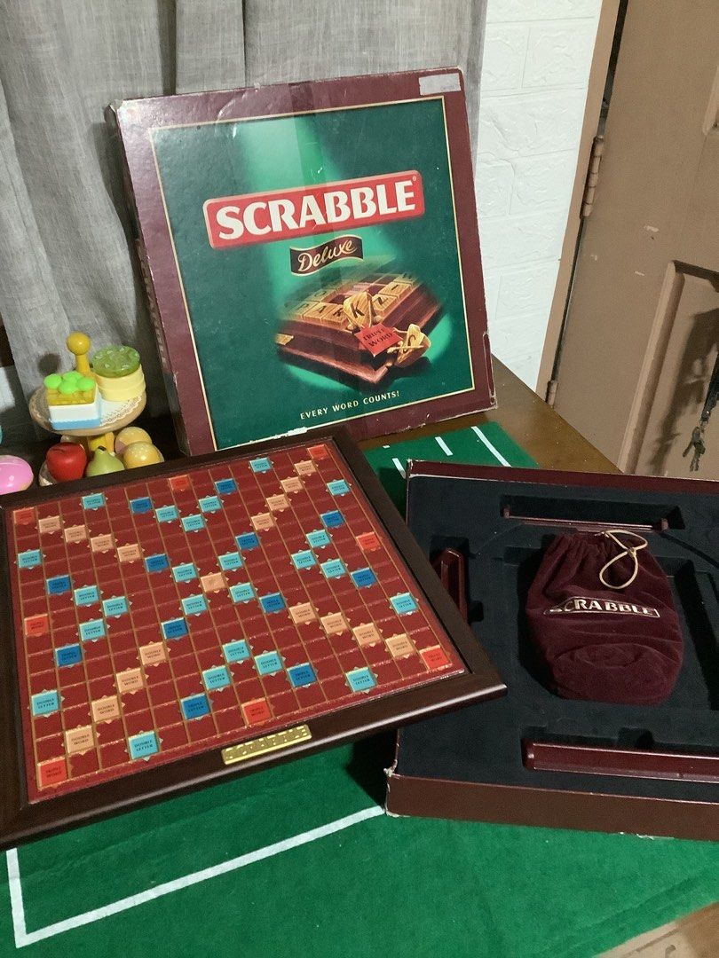Rotating Wooden Scrabble Deluxe Mattel 2000, Hobbies & Toys, Toys ...