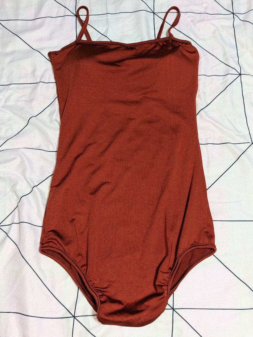 Rust One-Piece Swimsuit (Nadine Lustre Inspired) on Carousell