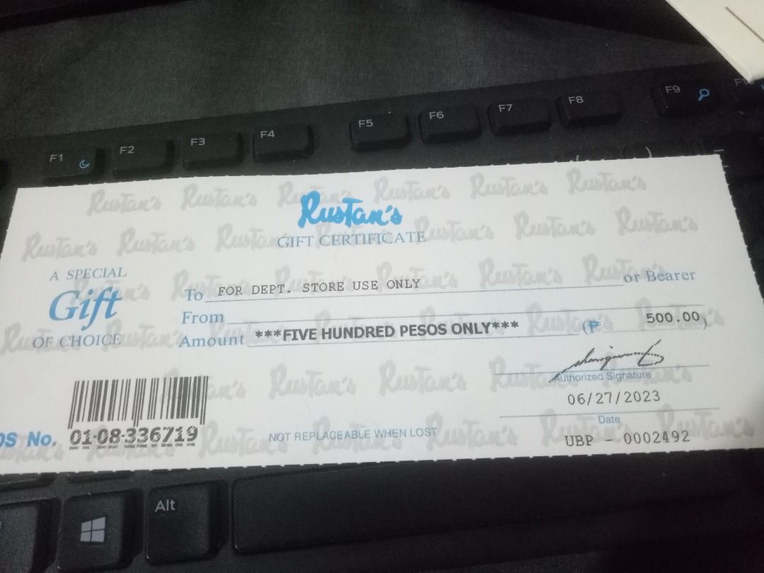 Rustan's Voucher worth 500, Luxury, Bags & Wallets on Carousell