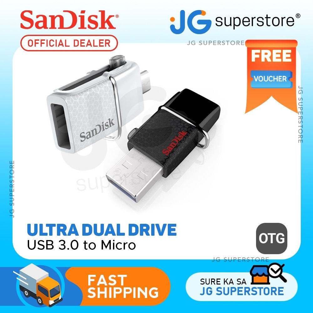 SanDisk Ultra 32GB USB 3.0 Flash Drive to Micro USB OTG for Smartphones (WHITE, BLACK) | Model ...
