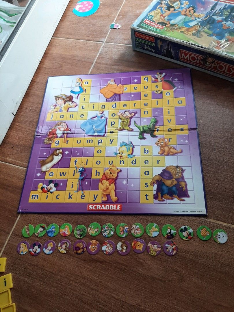 Scrabble junior disney edition, Toys & Collectibles, Permainan Papan ...